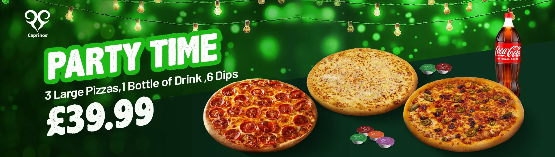 Pizza Deals & Online Food Delivery Near You | Caprinos